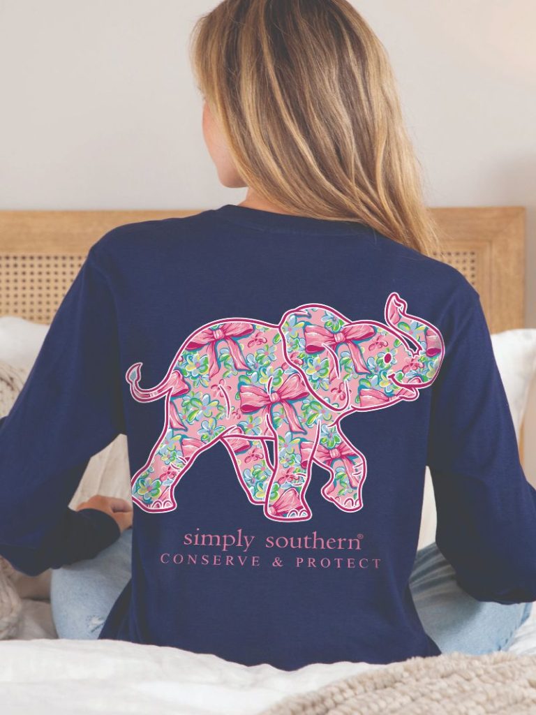 Simply Southern Elephant Bow Tracker Shirt | Southern Grace Farms