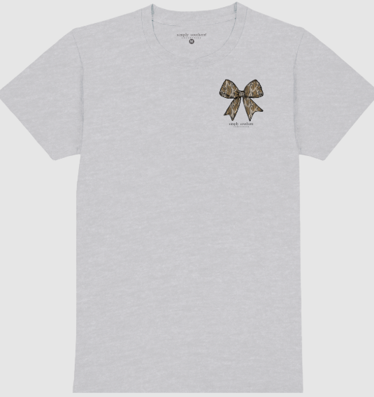 Simply Southern Camo Bow T-Shirt | Southern Grace Farms