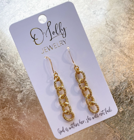 Gold Chain Dangle Earrings | Southern Grace Farms