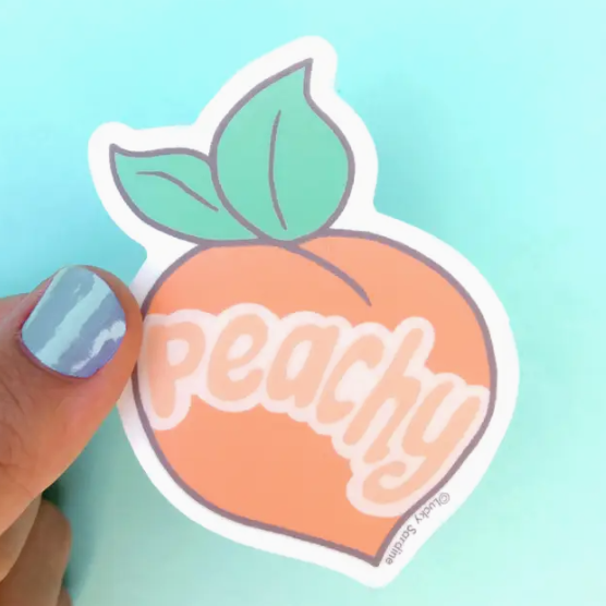 Peachy Peach Sticker | Southern Grace Farms