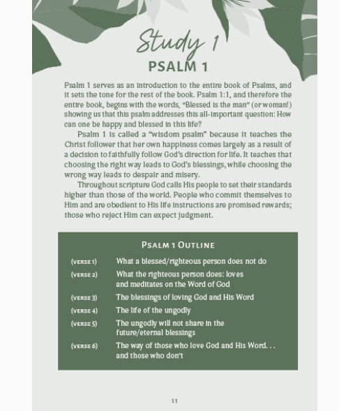 Psalms : An All-in-One Study On God's Song Book | Southern Grace Farms