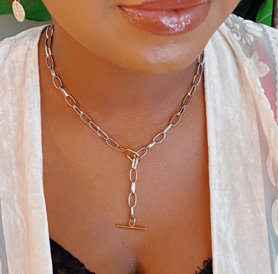 Mixed Metals Toggle Chain Necklace | Southern Grace Farms