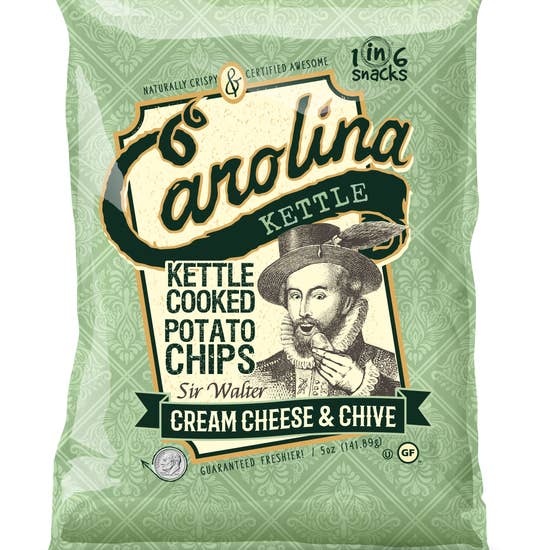 Carolina Kettle Cream Cheese & Chive Kettle Chips, North Carolina Grow ...