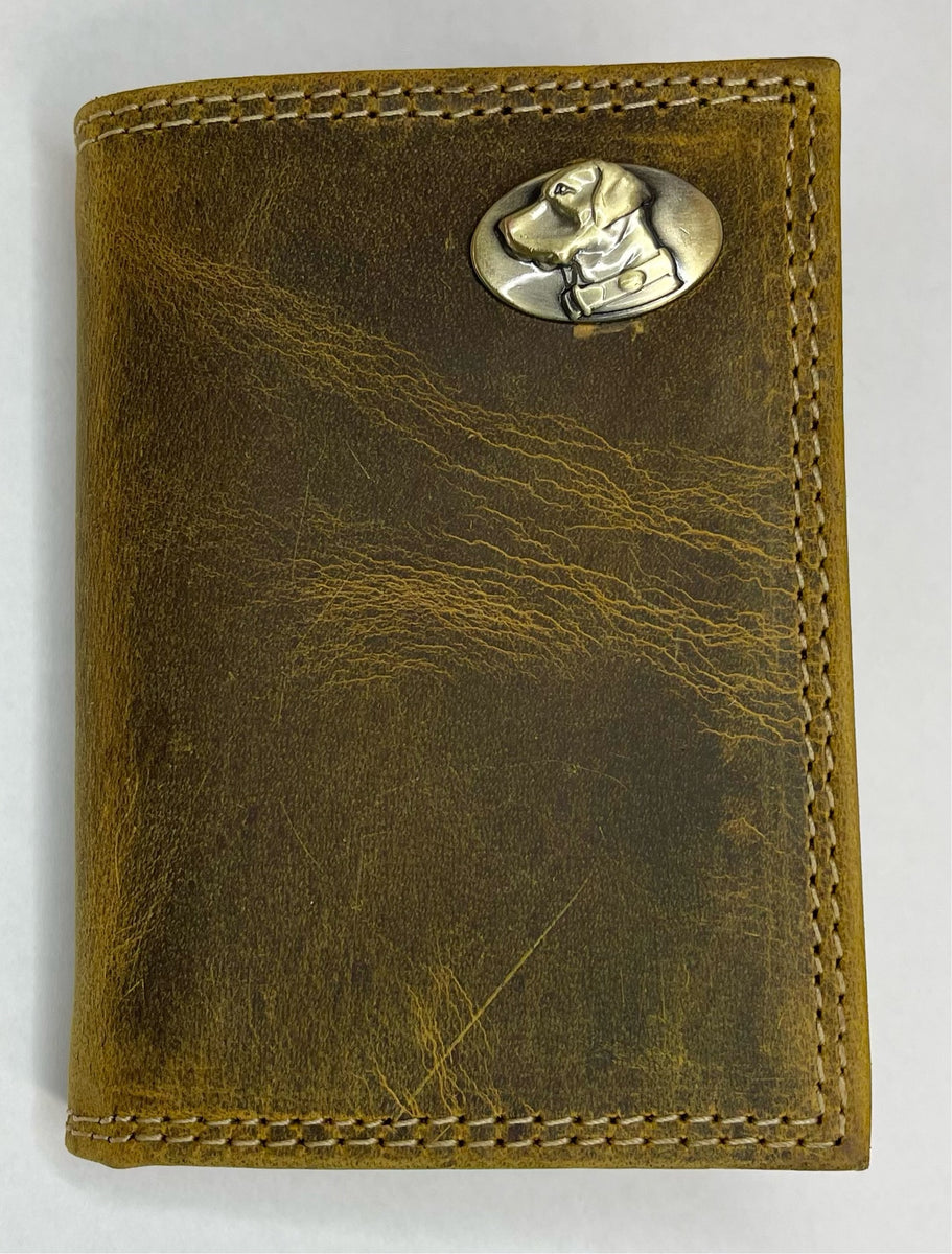 Vintage Leather Tri-fold Wallet Lab | Southern Grace Farms