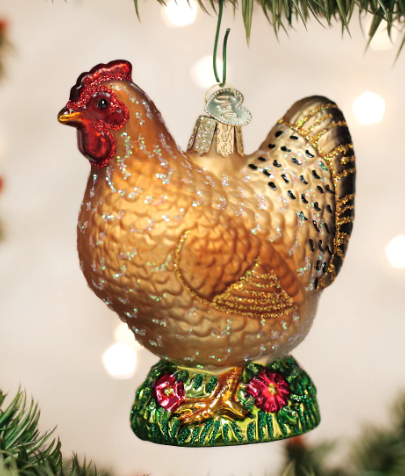 Old World Spring Chicken Ornament Sale | Southern Grace Farms
