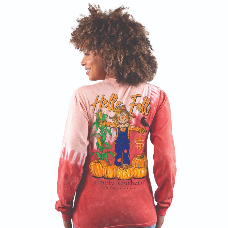 Simply Southern Hey Fall Scarecrow Long Sleeve | Southern Grace Farms